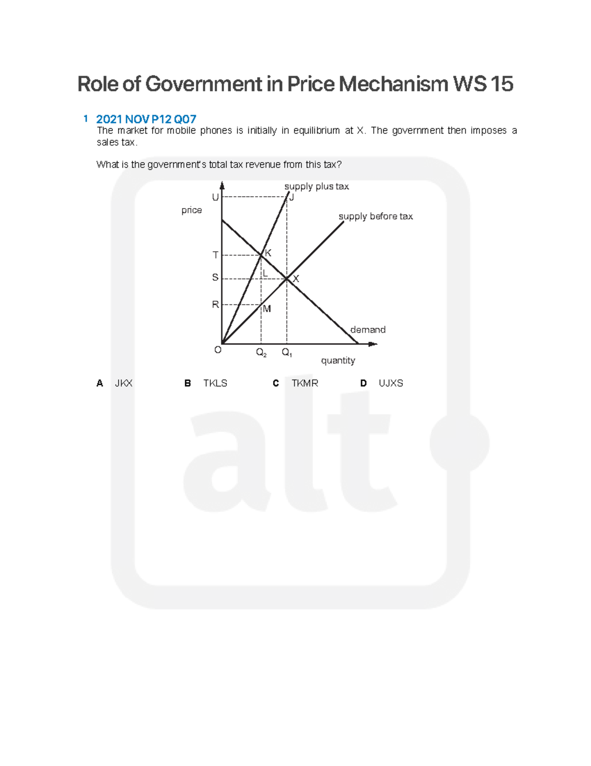 Roleof Governmentin Price Mechanism Worksheet 15watermark-230321-112608 ...