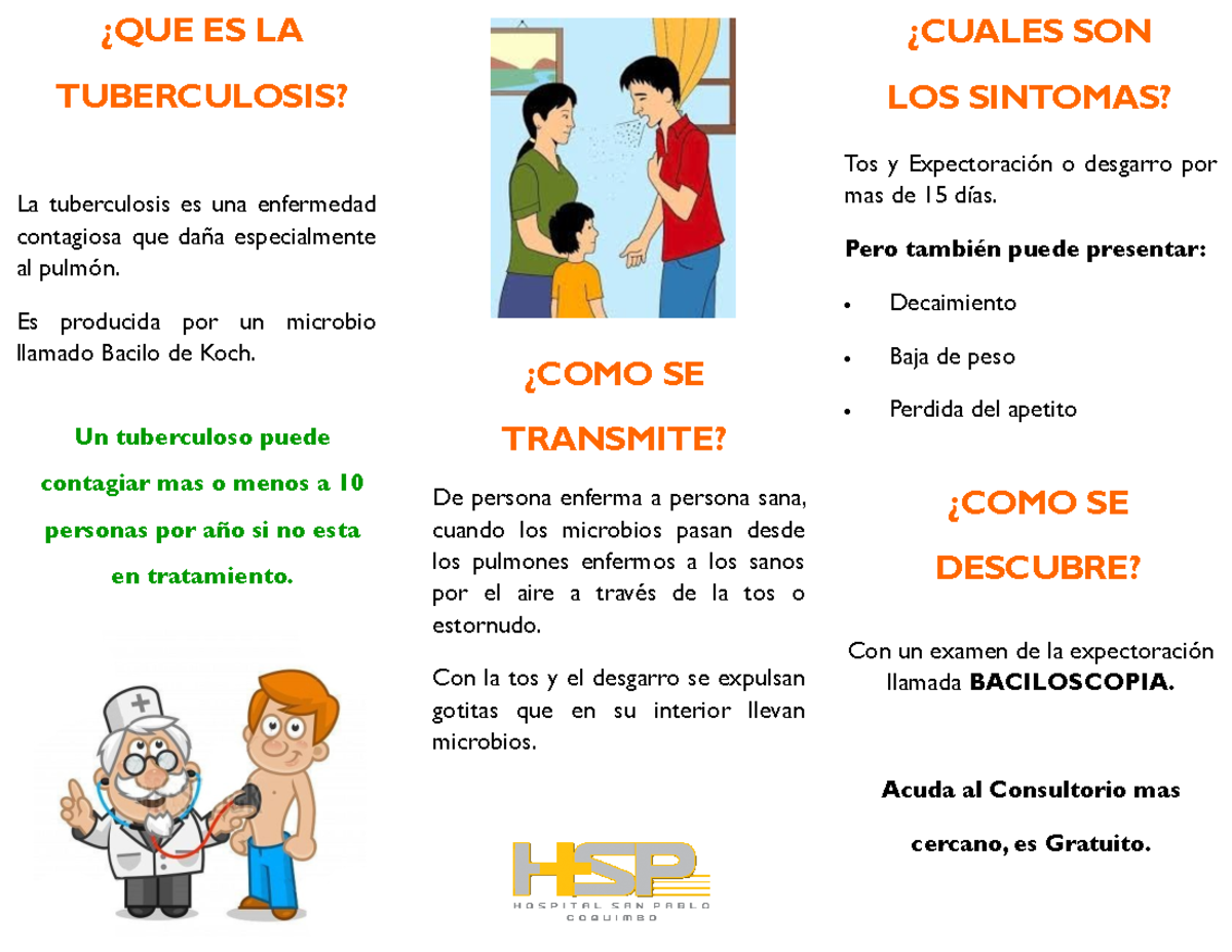 Triptico-TBC - triptico tuberculosis - ¿QUE ES LA TUBERCULOSIS? La ...