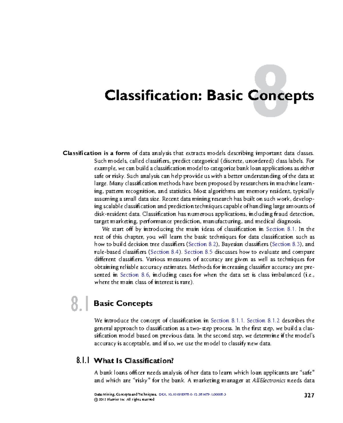 8-Classification-Basic-Concepts 2012 Data-Mining-Third-Edition - 8 ...