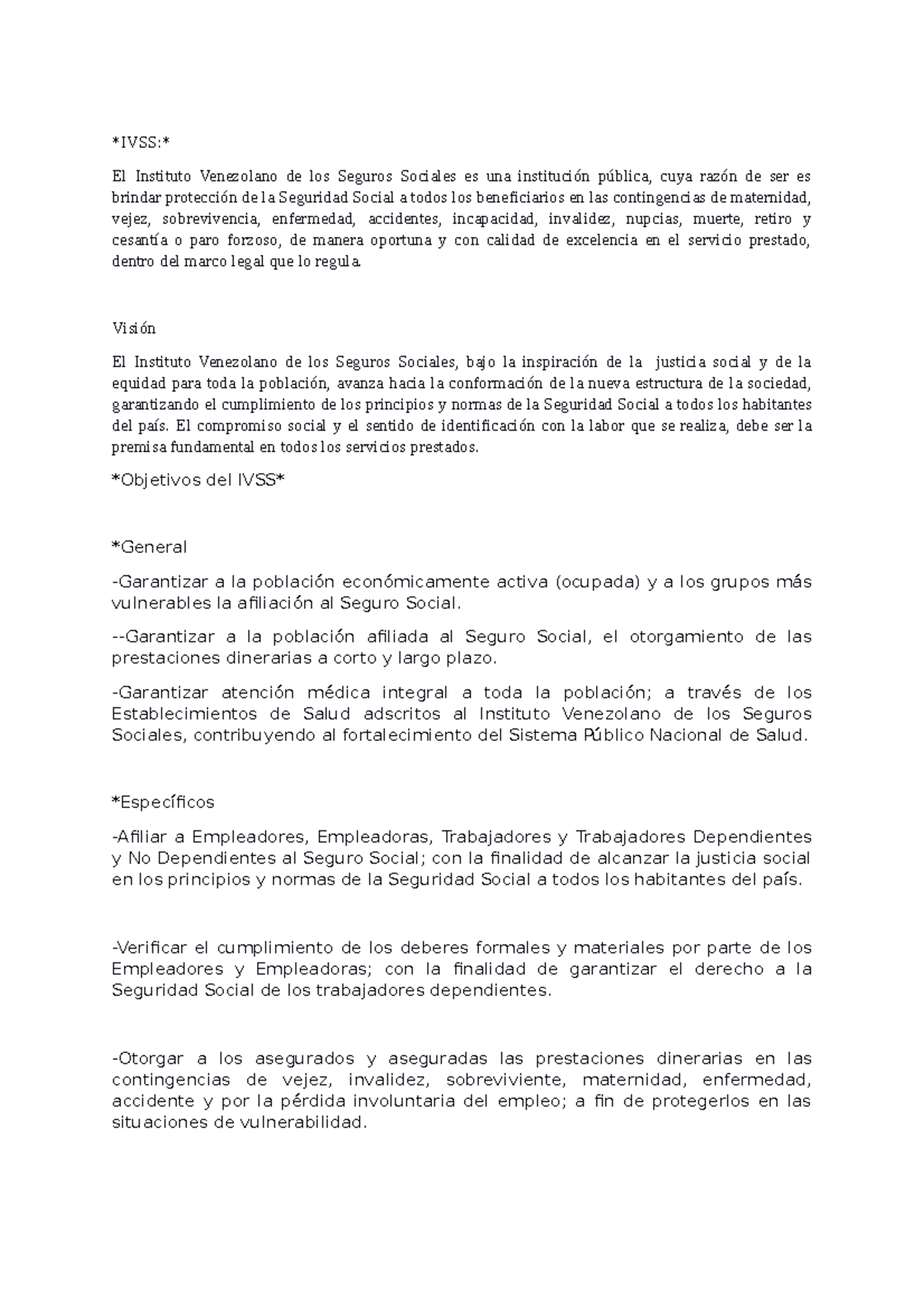 IVSS y FAOV - nada - IVSS: El Instituto Venezolano de los Seguros ...