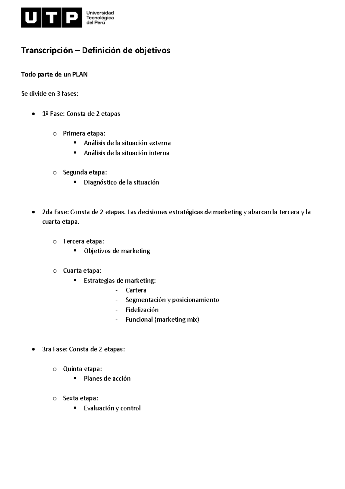 Semana 14 - Infografía - Definición de objetivos-Transcripción ...
