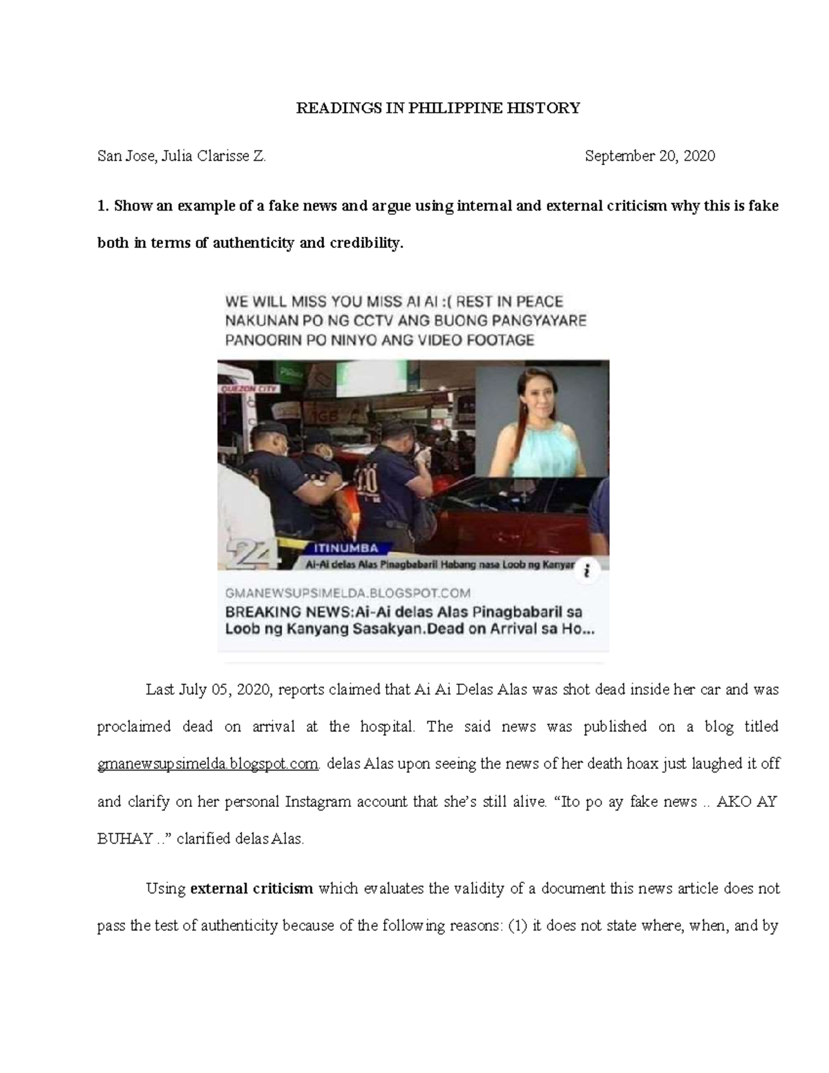 Applying Internal and External Criticism to Determine Authentic and ...