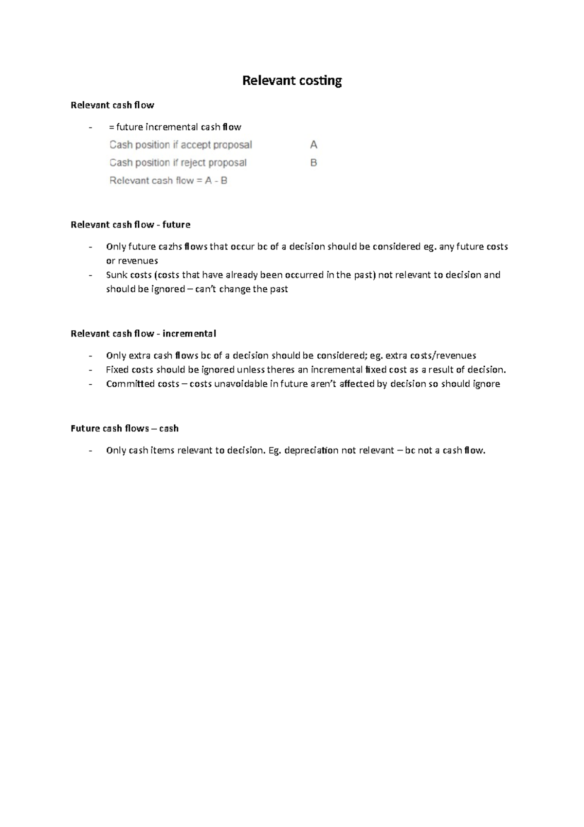 Introduction to management accounting W8 relevant costing - Relevant ...
