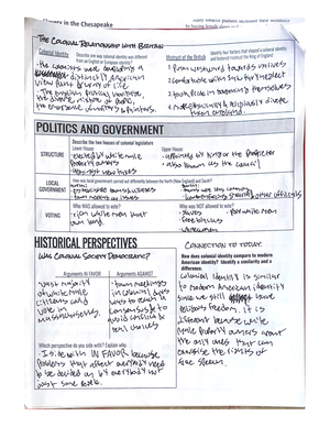 AP US History Chapter 1 Notes - AP US History Chapter Notes Chapter 1 ...