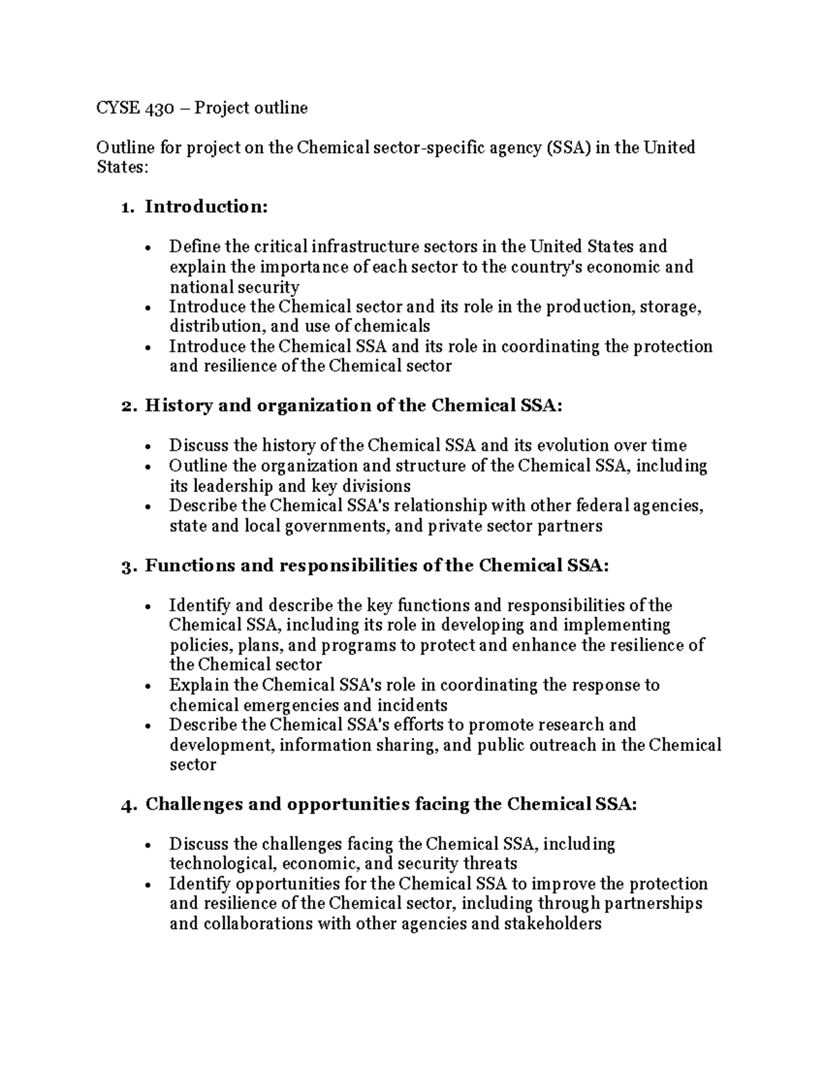 CYSE 430 Final Project - CYSE 430 – Project outline Outline for project ...