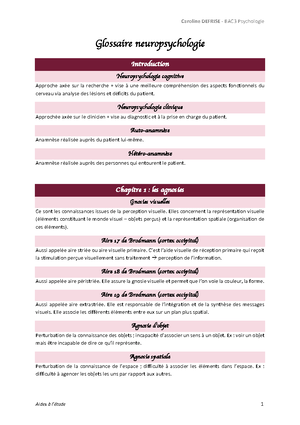 Tableaux tests neuropsy - Tests en neuropsychologie Attention Nom du ...