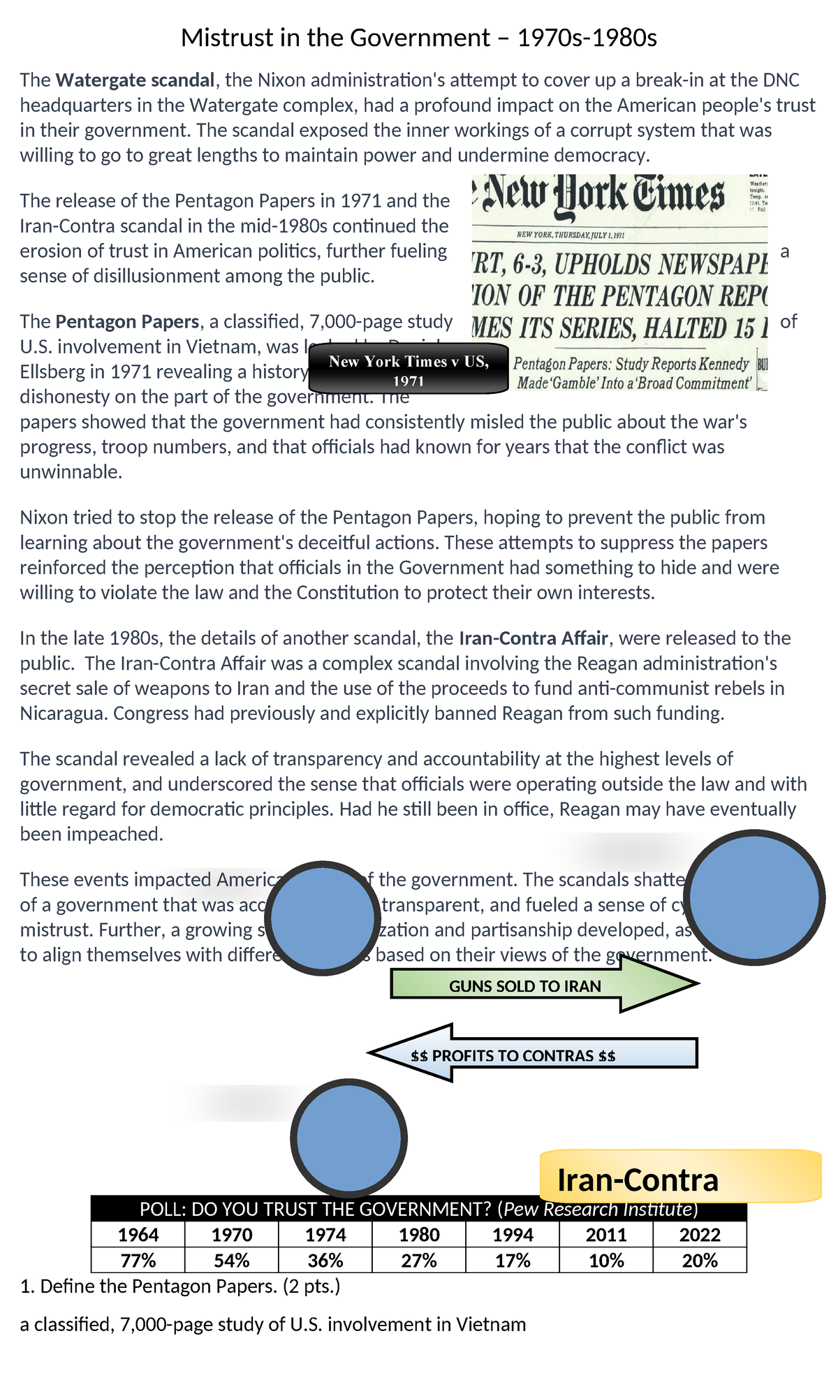 Mistrust in the Government 70s - 80s - Mistrust in the Government ...
