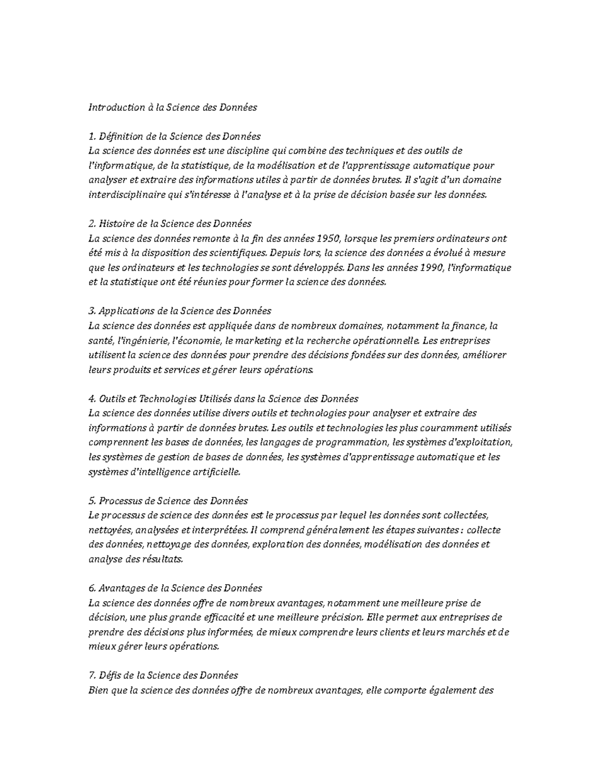 Data Science note study - Introduction à la Science des Données ...