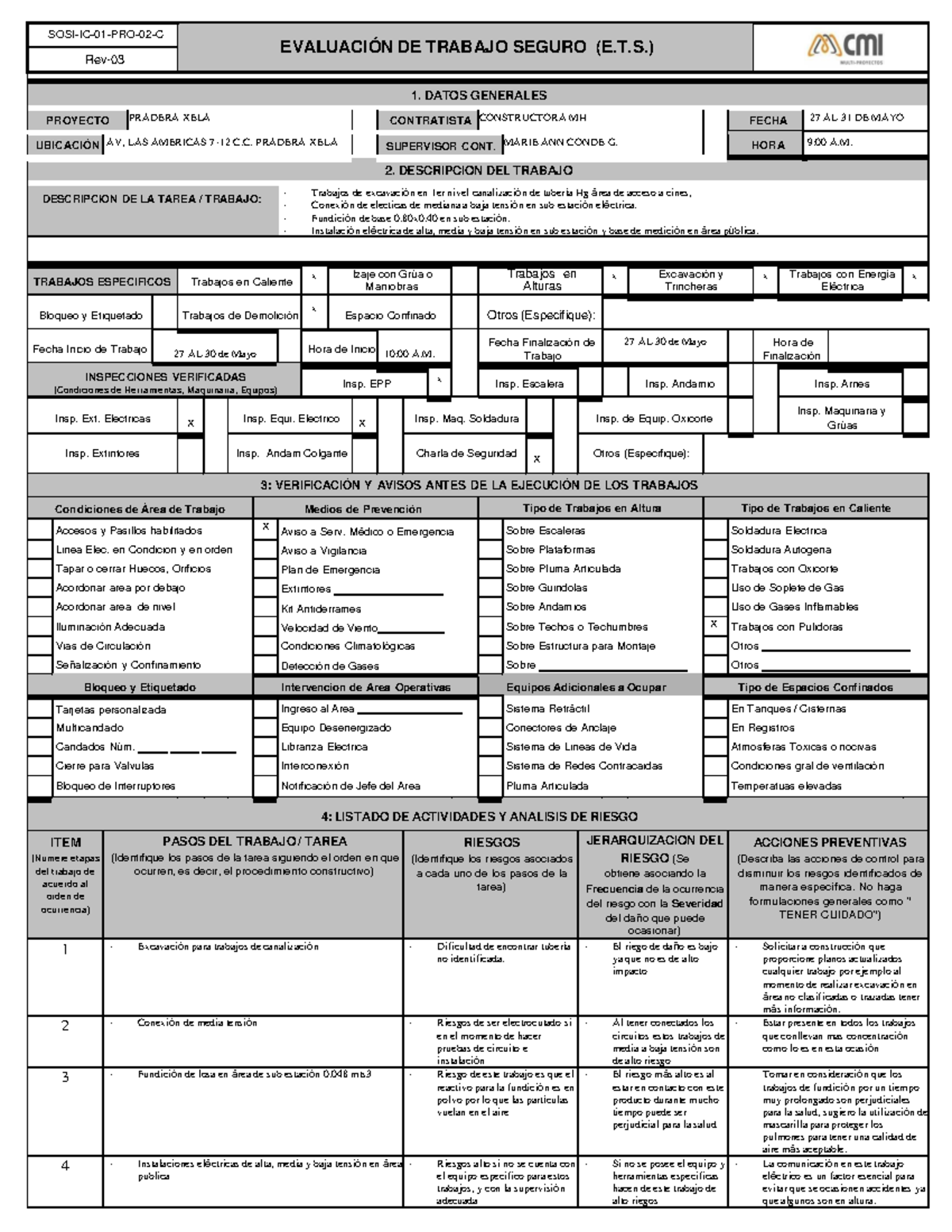 SOSI-IC-01-PRO-02-C Evaluación de Trabajo Seguro (ETS) - SOSI-IC- 01 ...