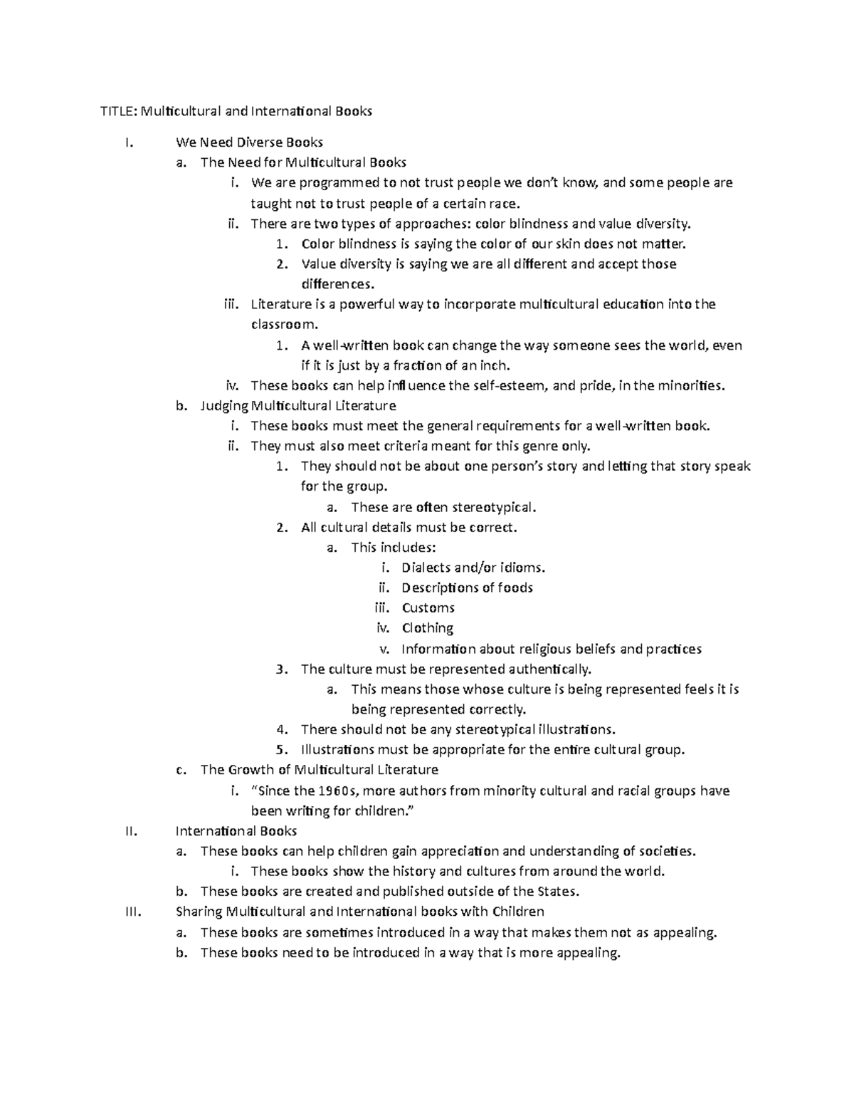 Multicultural Textbook Assignment - TITLE: Multicultural and ...