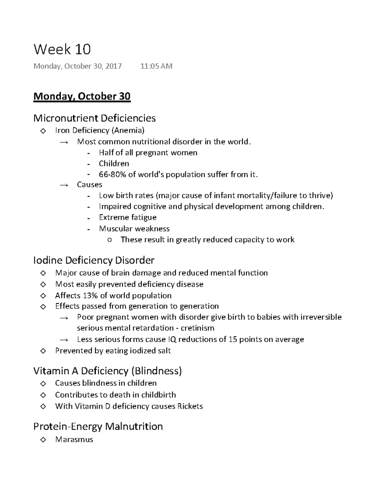 Week 10 - Lecture notes 21-22 - Week 10 Monday, October 30, 2017 11:05 ...