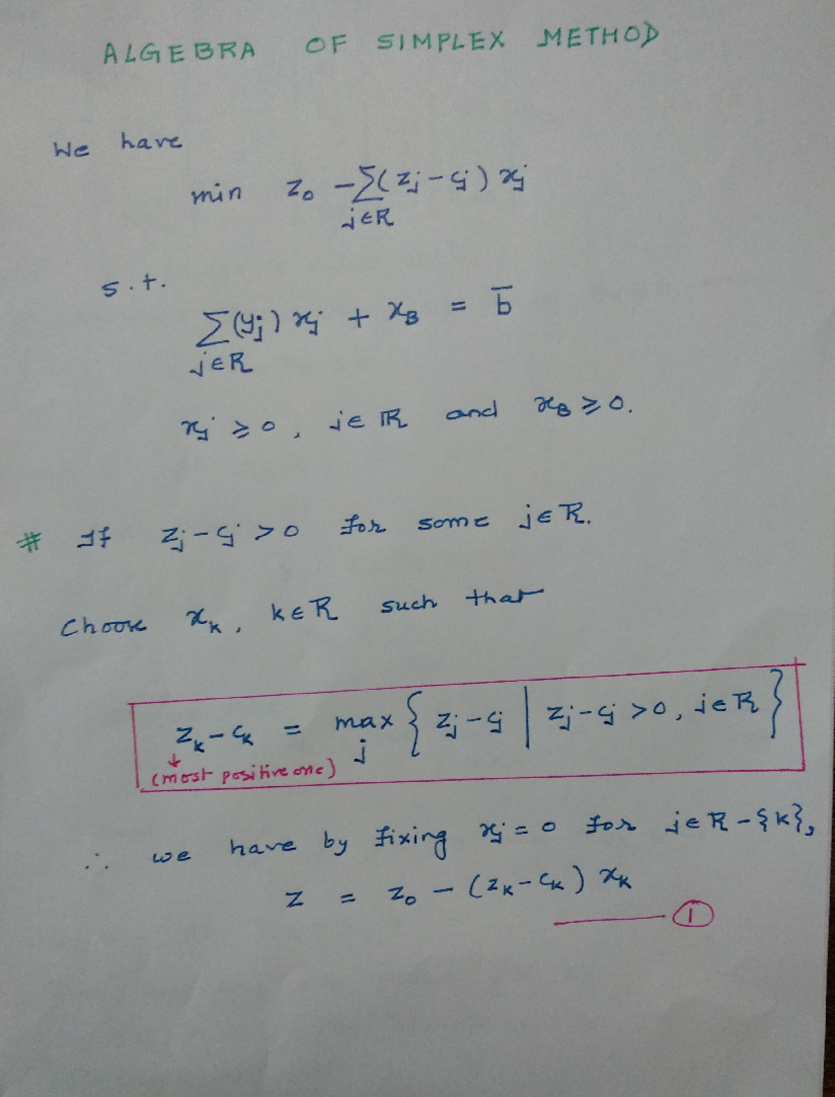 10.5 - Algebra Of Simplex Method - Fundamentals of Mathematics - Studocu