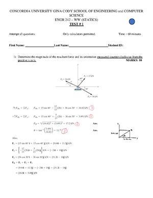 ENGR 242 - Concordia - Statics - Studocu