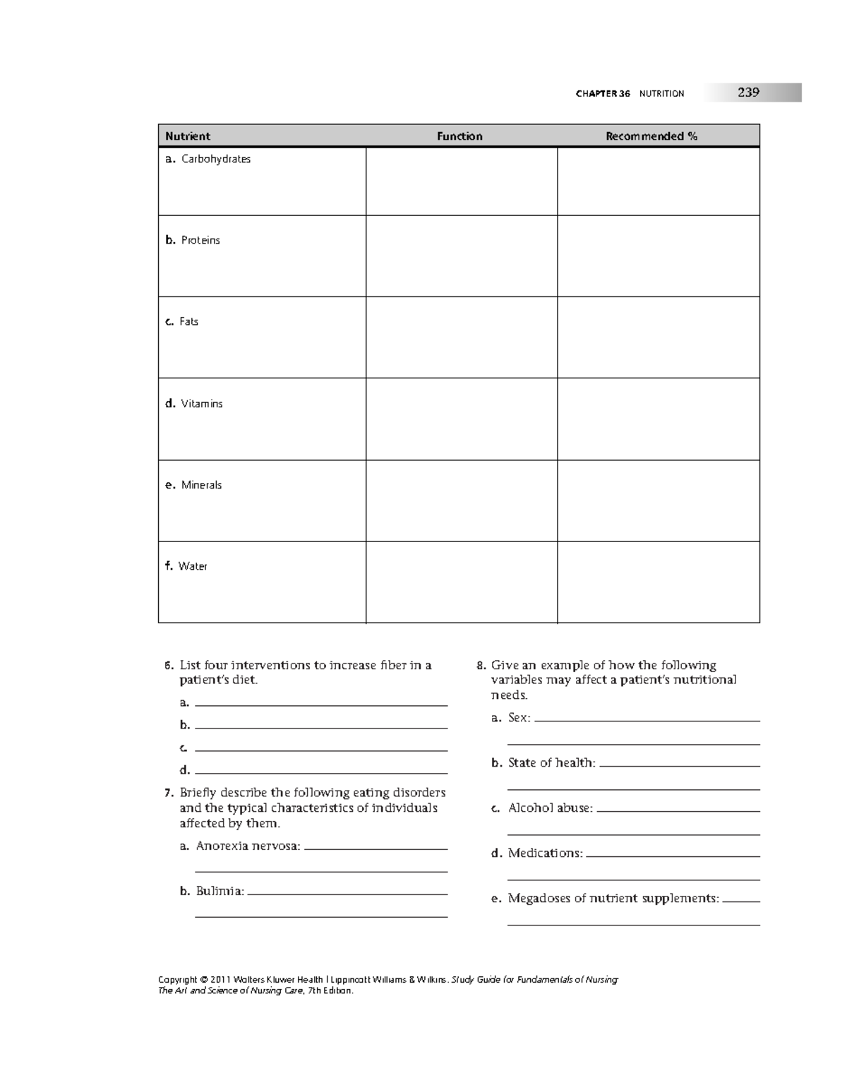 Fundamentals Of Nursing The Art And Science Of Nursing Care Study Guide