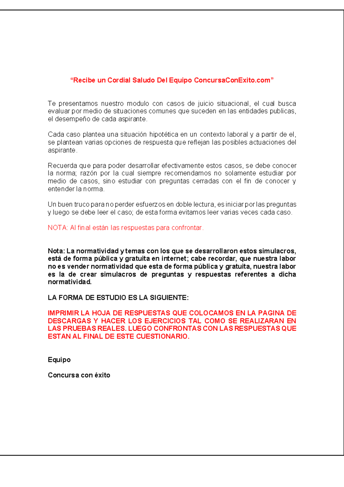 Material DE Conocimientos Funcionales Inpec - “Recibe un Cordial Saludo Del Equipo ...