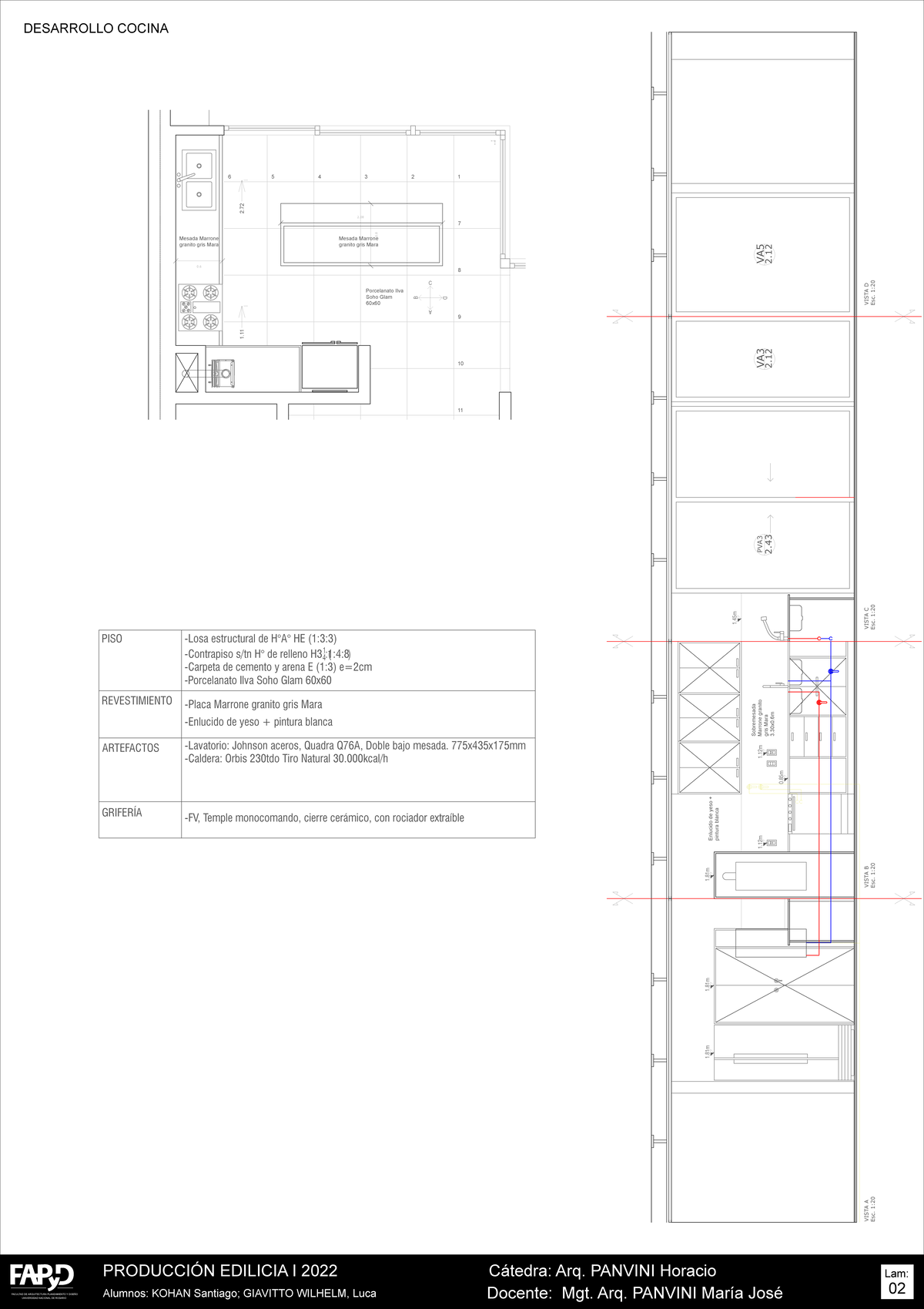 Desarrollo cocina - panvini - 2 0. Porcelanato IlvaSoho Glam60x 6 5 4 3 ...
