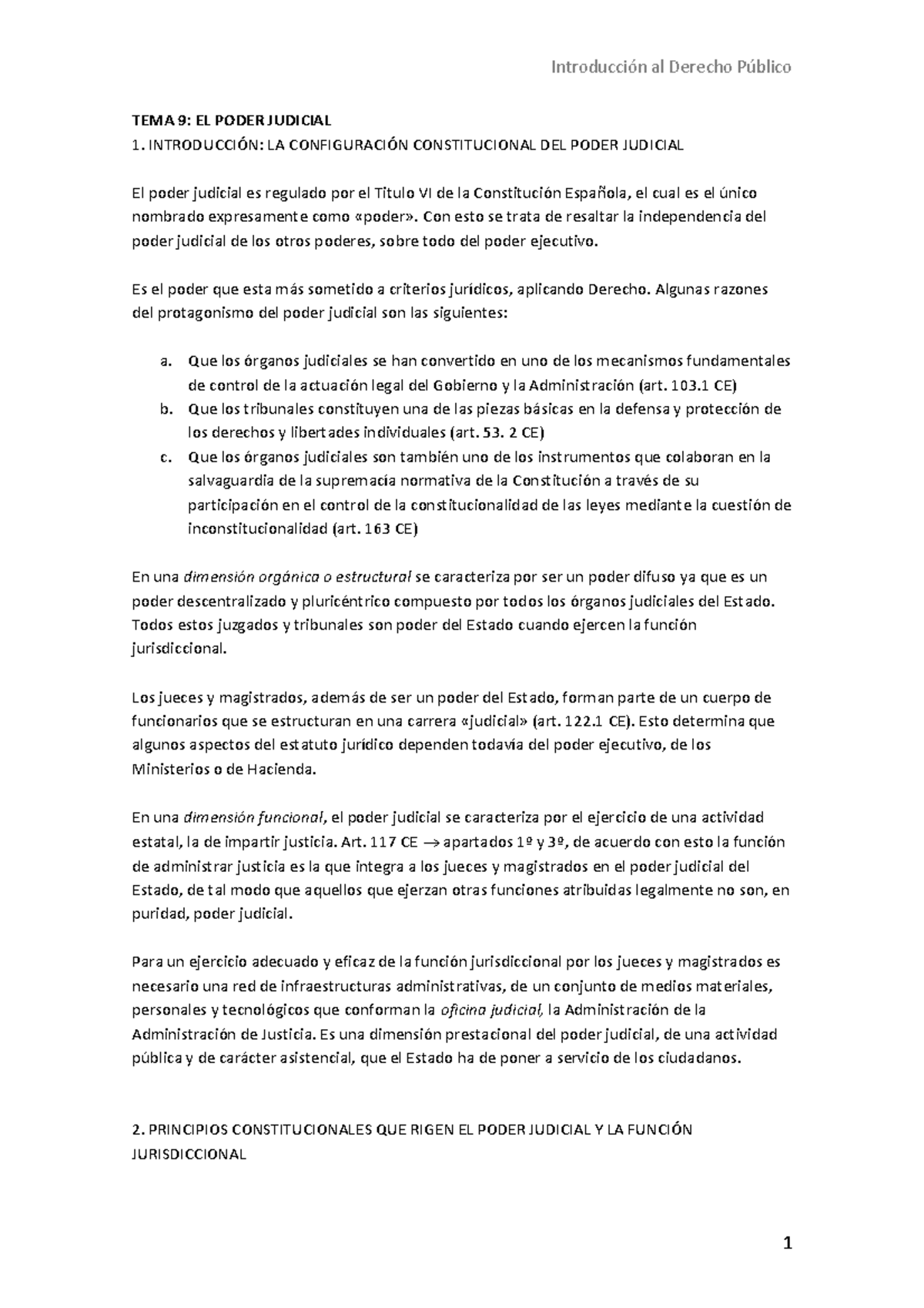 TEMA 9. EL Poder Judicial - Warning: TT: undefined function: 32 Warning: TT: undefined function ...