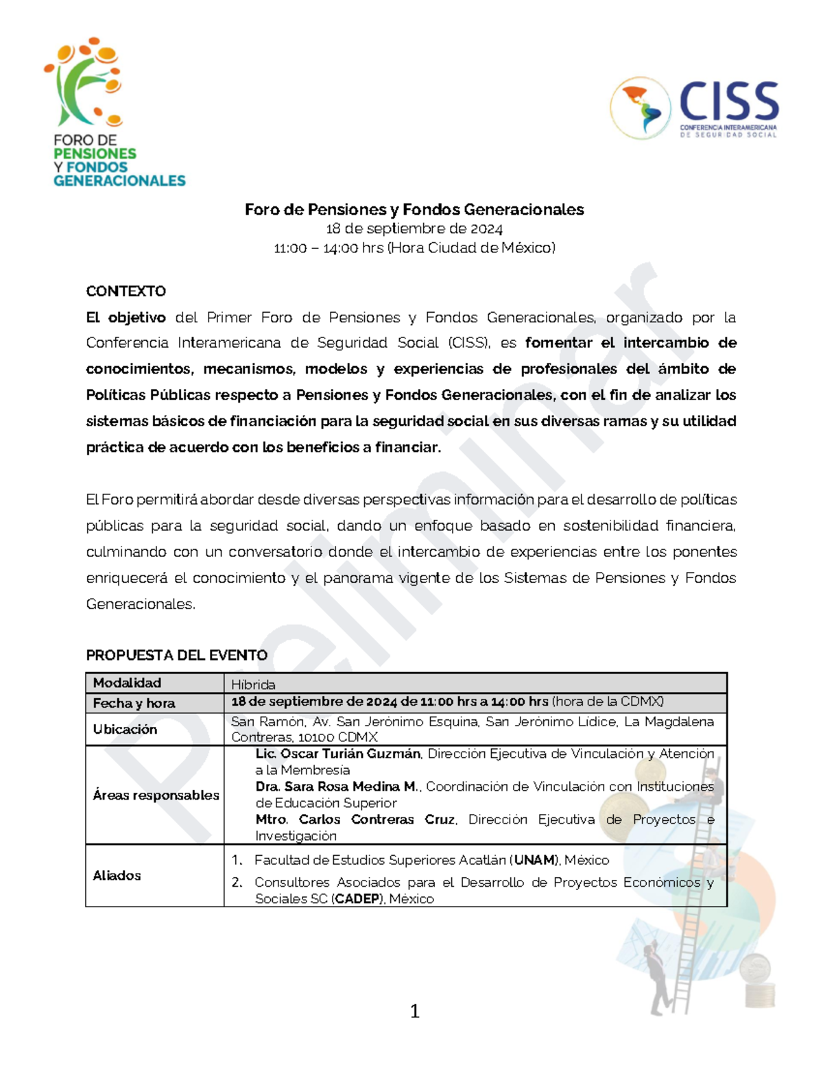 Programa Foro de Pensiones y Fondos Generacionales - El Foro permitirá ...