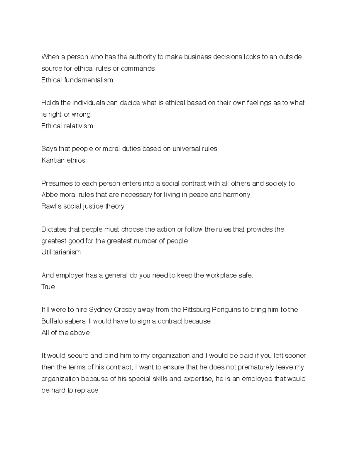 Ba243 2 - BA 243 study guide - When a person who has the authority to ...