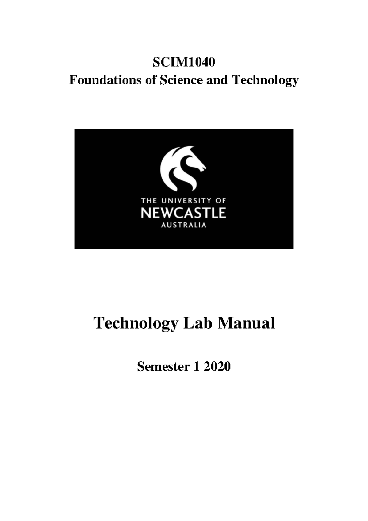 SCIM1040 Technology Lab Manual - Warning: TT: undefined function: 32 ...