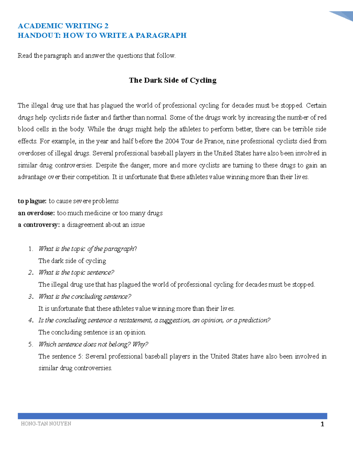 Assignment Group 8 - :)) - ACADEMIC WRITING 2 HANDOUT: HOW TO WRITE A ...