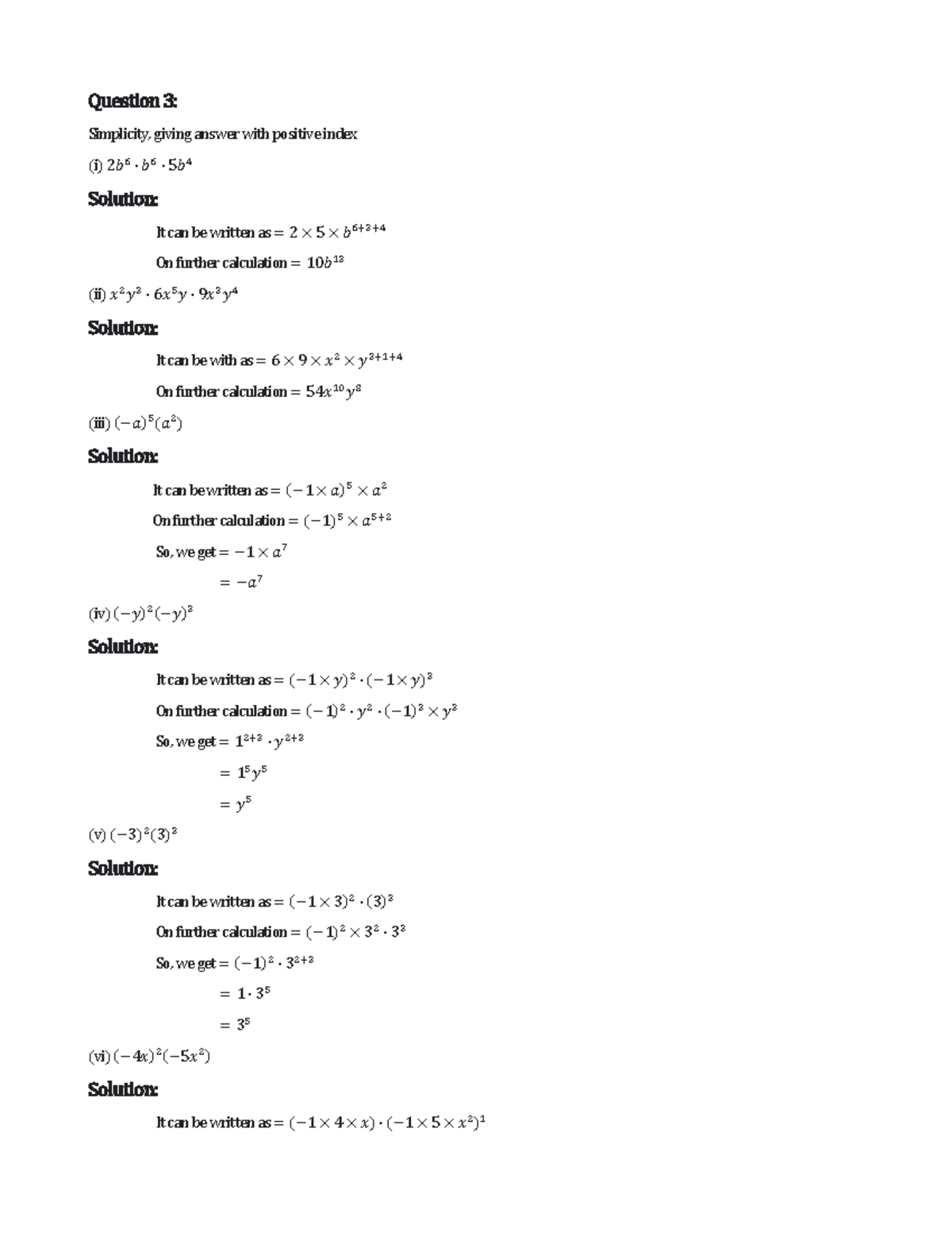 Mathematics Exponent grade Questions and Their Explanations - Question ...