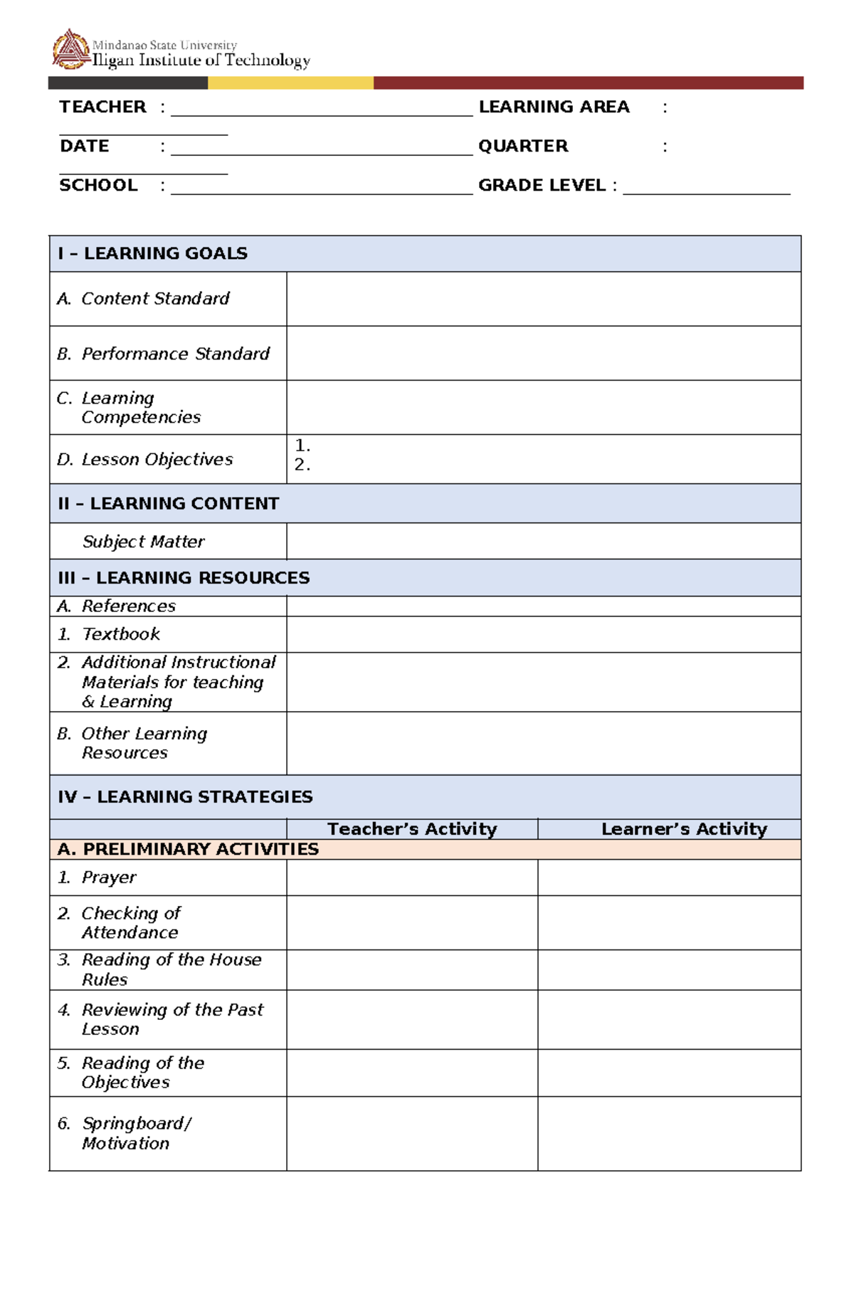 DLP-Template 1 - TEACHER ...