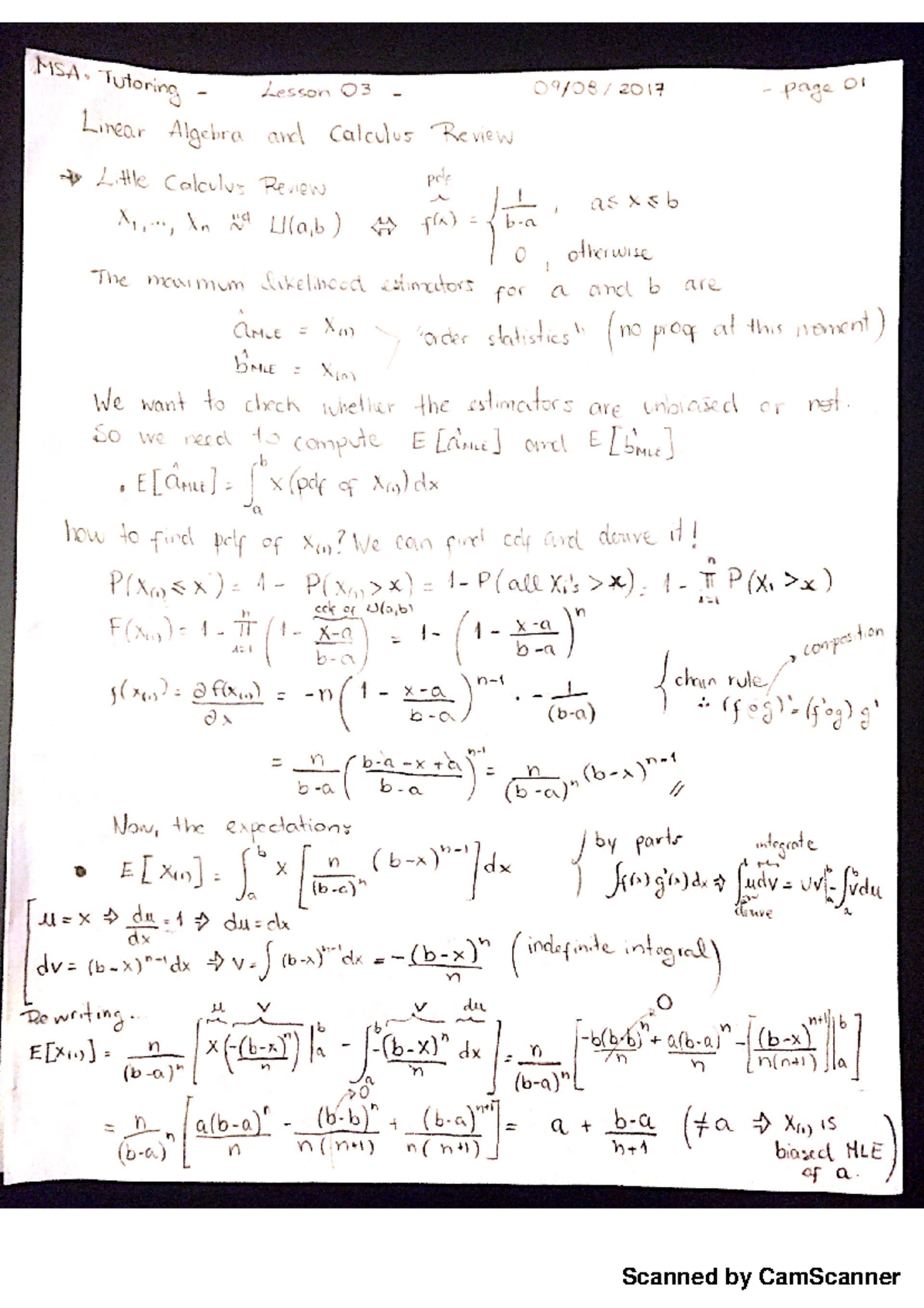 Linear Algebra and Calculus Review - ISYE 6501 - Studocu