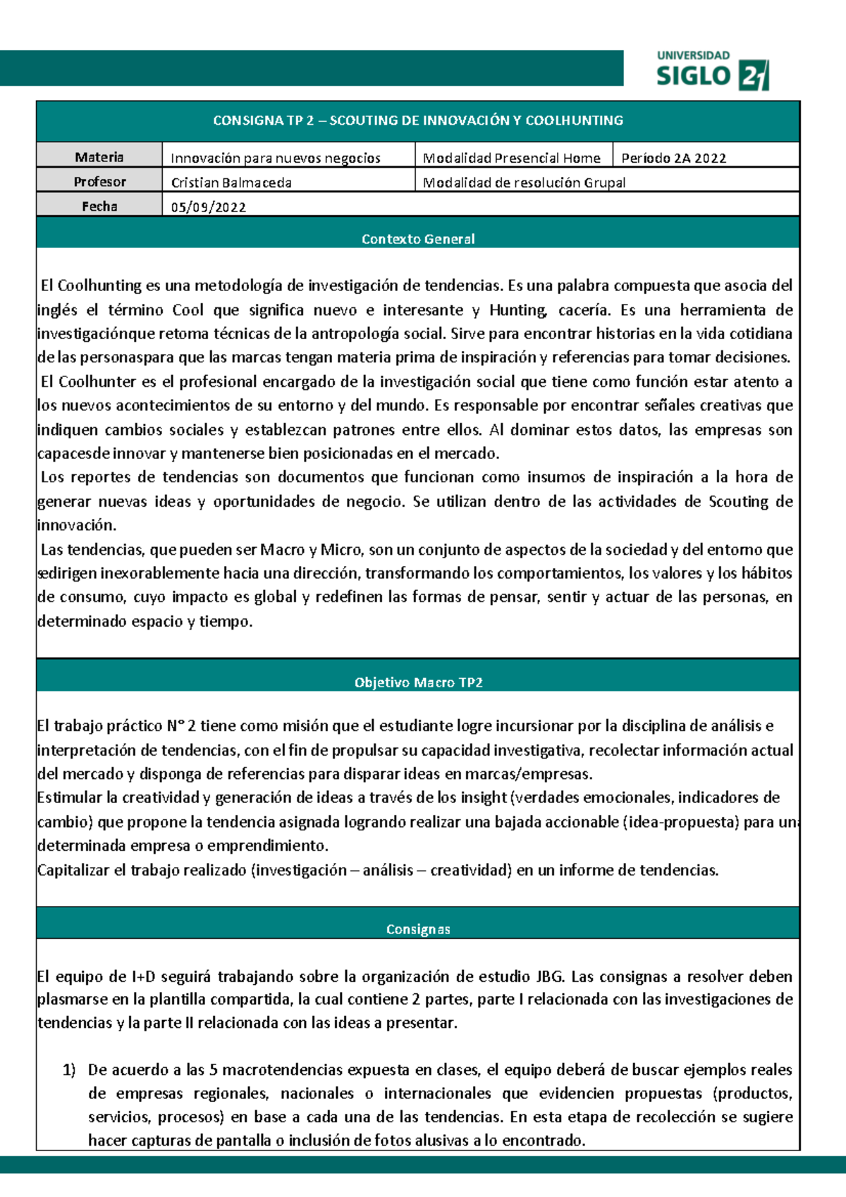 TP 2- Consignas - Coolhunting y tendencias-5 - CONSIGNA TP 2 – SCOUTING ...