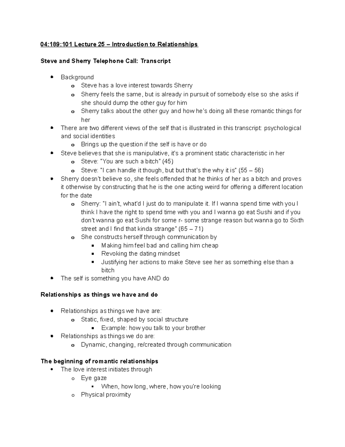 04189101 Lecture 25 Introduction To Relationships 04 189 101 Lecture 25 Introduction To