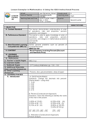Lesson exemplar quarter 4 module 5 - Learning Area English 7 Learning ...