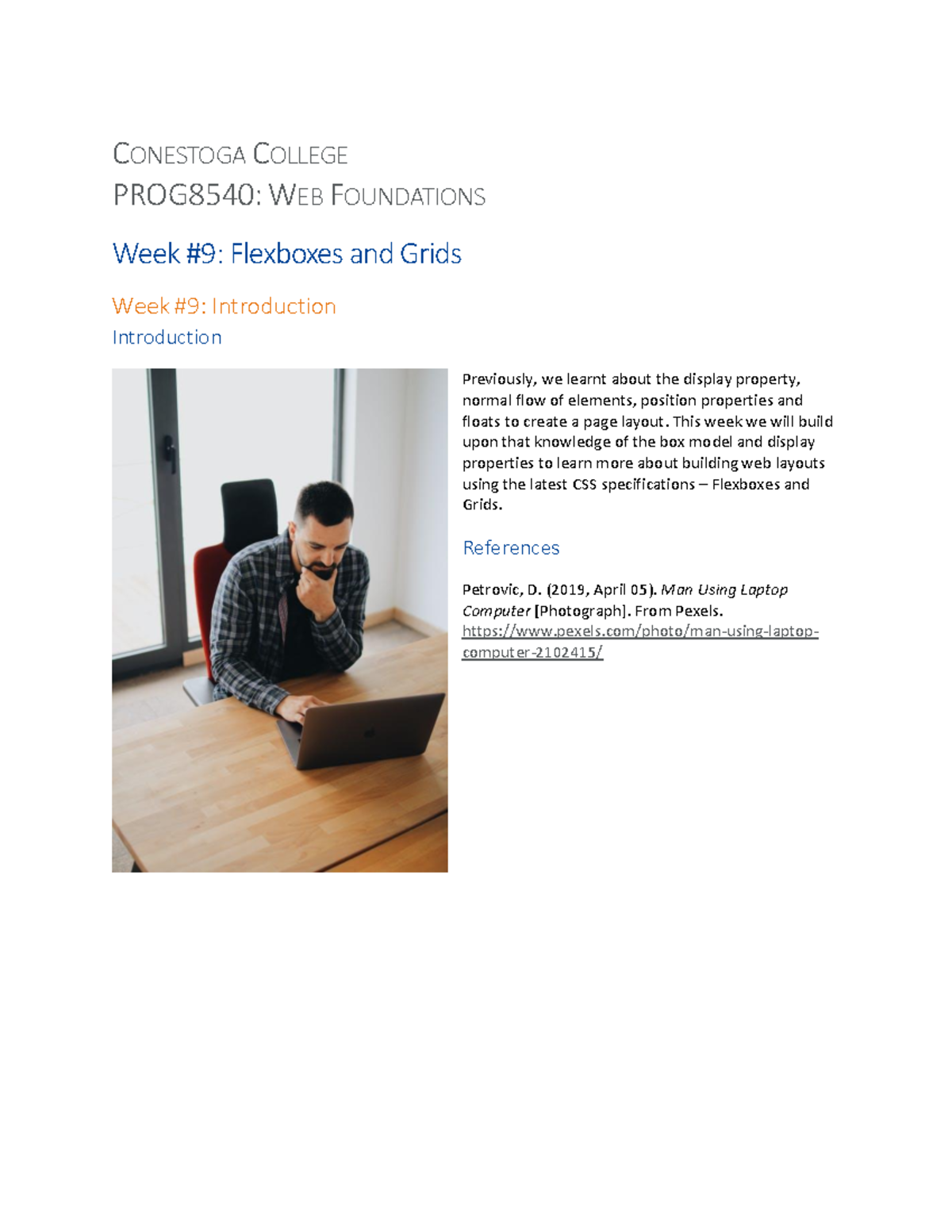 PROG8540 Week 9 - These are lecture notes for Computer Applications ...