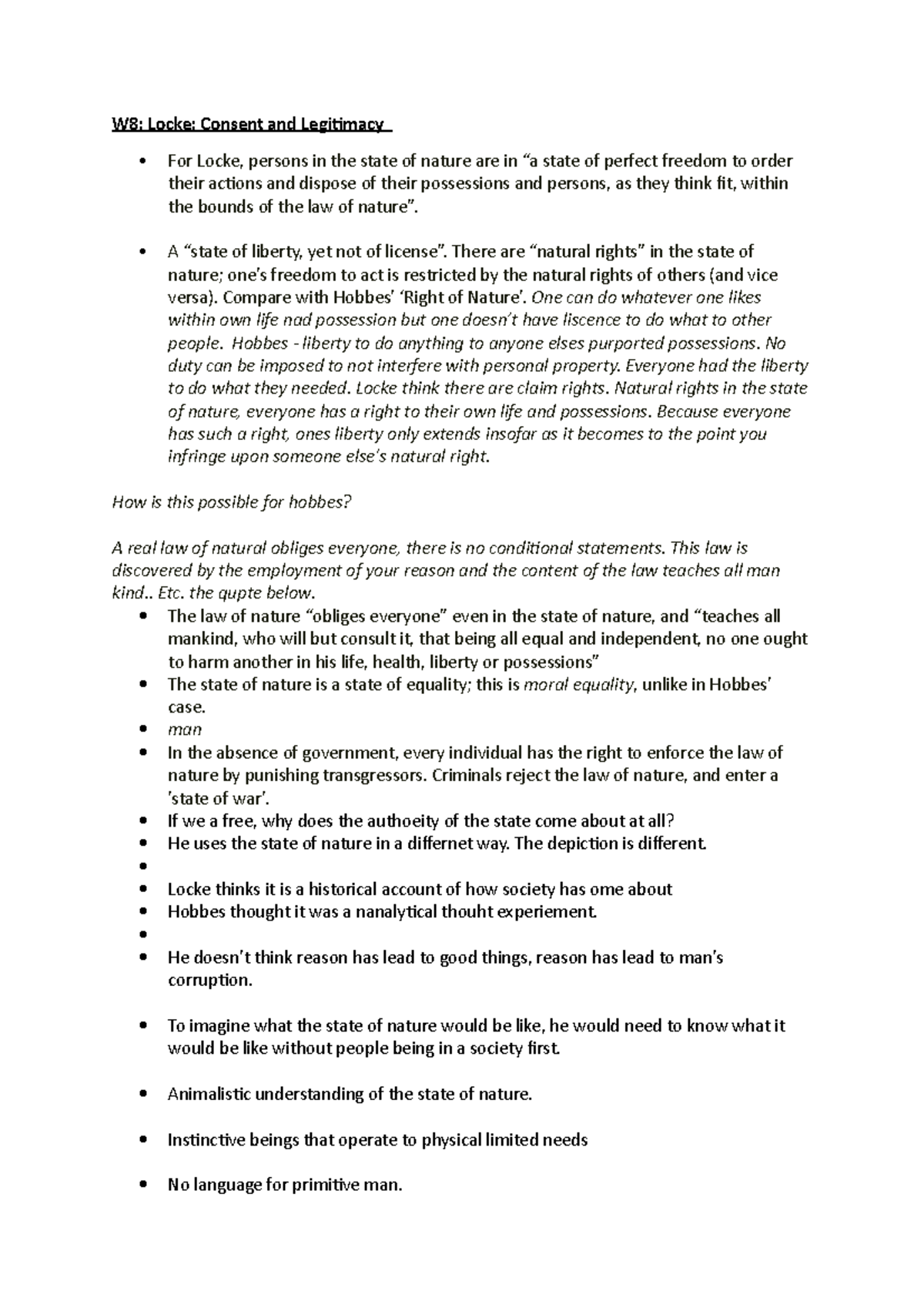 Locke Consent and Legitimacy - A “state of liberty, yet not of license ...