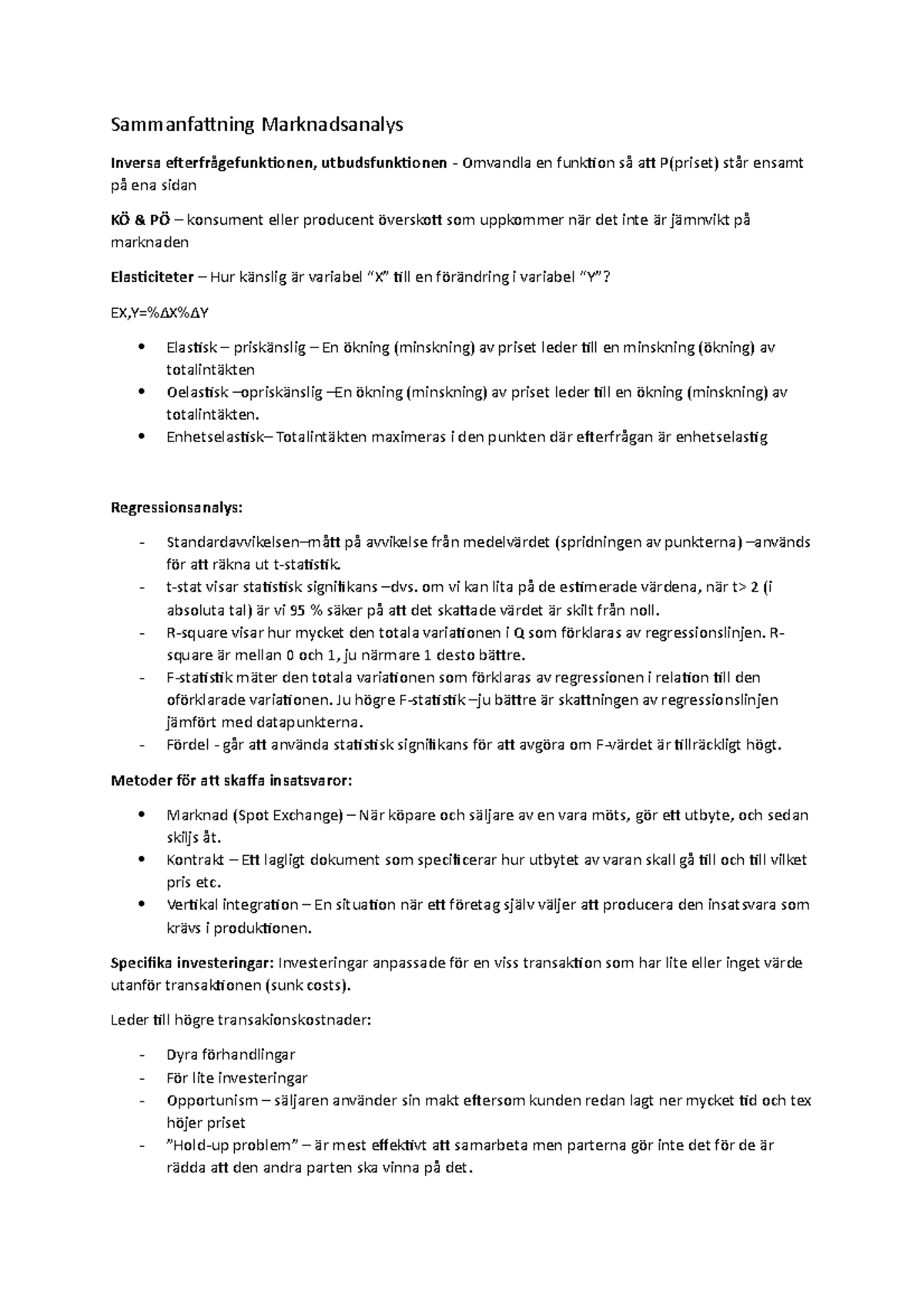 Marknadsanalys sammanfattning N0027N - Sammanfattning Marknadsanalys ...
