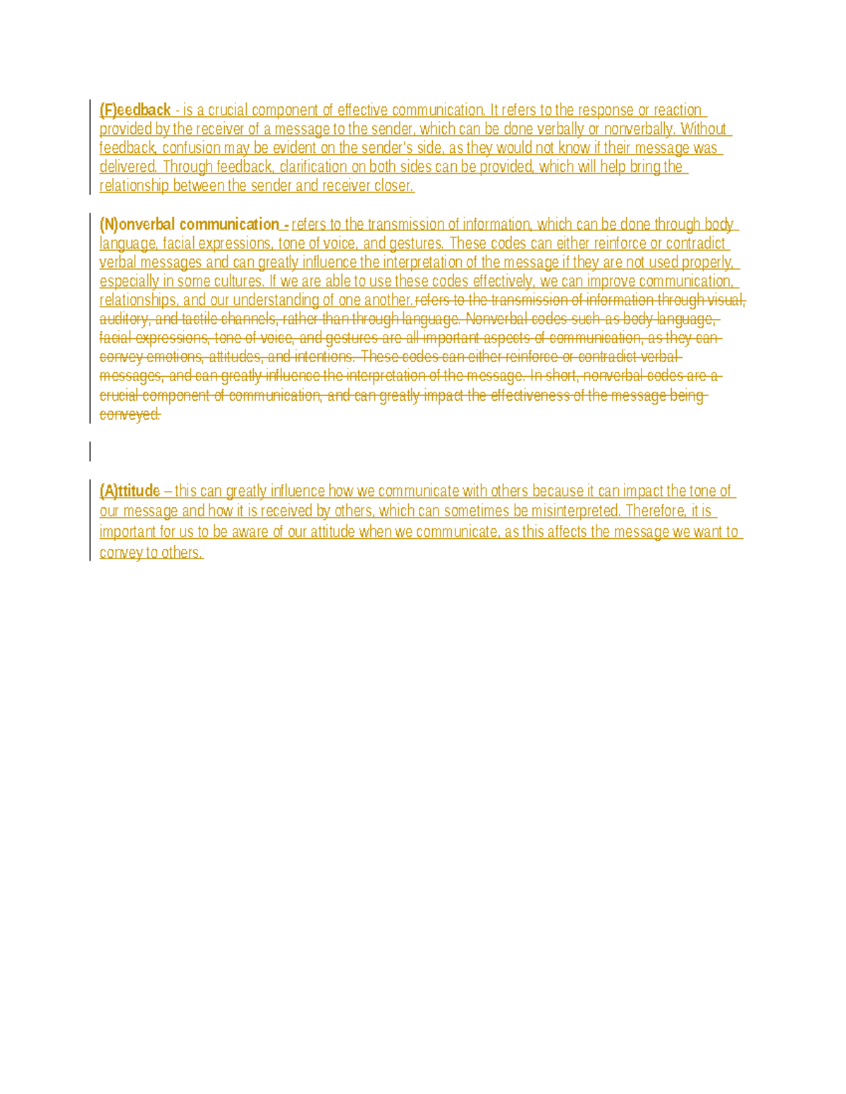 The ABC's of comm - (F)eedback - is a crucial component of effective ...