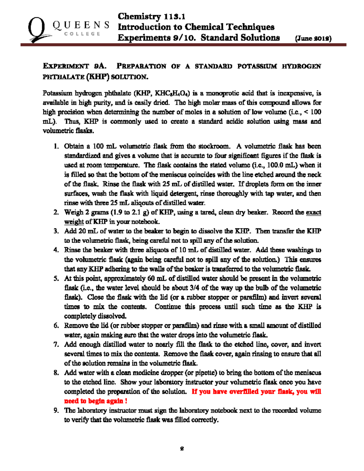 Lab 9/10 details/ans - CHEM 1131 - Studocu