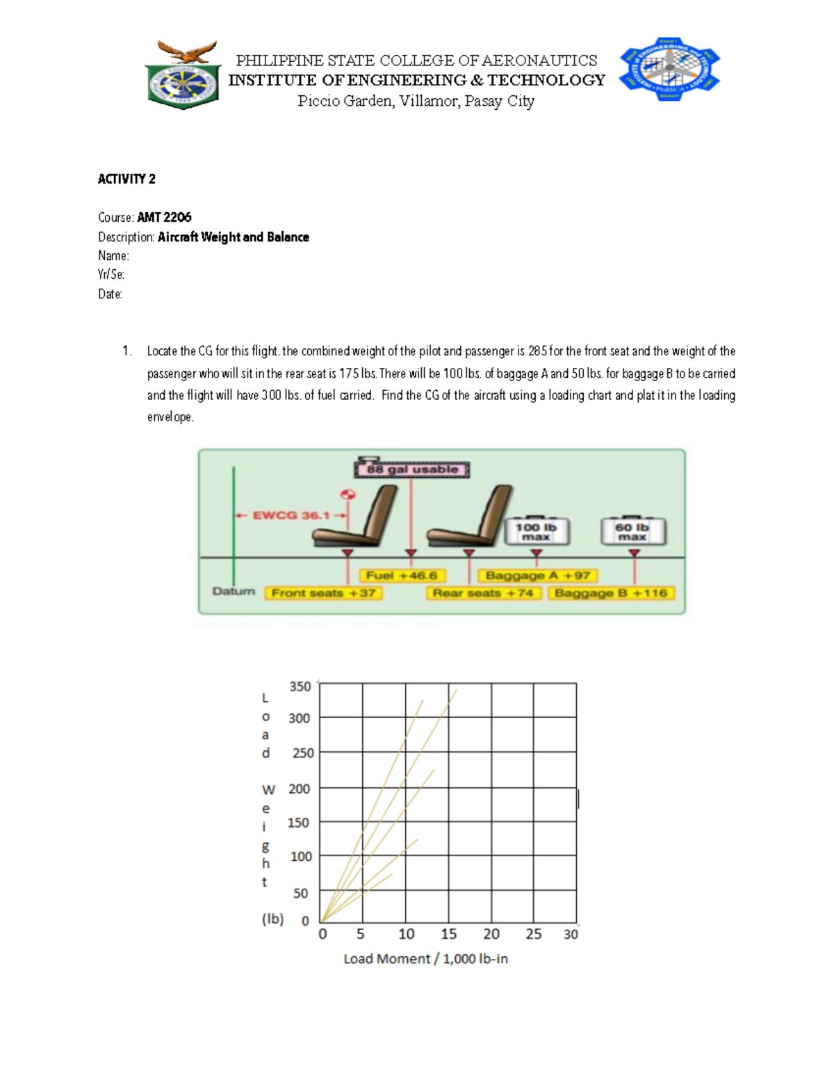 Prelim LAB 2 - amt - PHILIPPINE STATE COLLEGE OF AERONAUTICS INSTITUTE ...