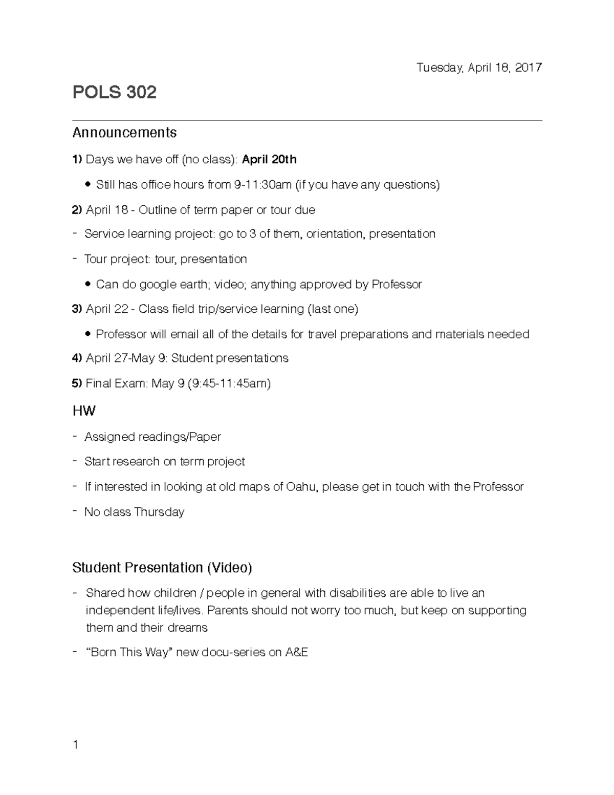 POLS 302 - 4.18.17 - Discussion with Guest Author/Professor : ku’ualoha ...