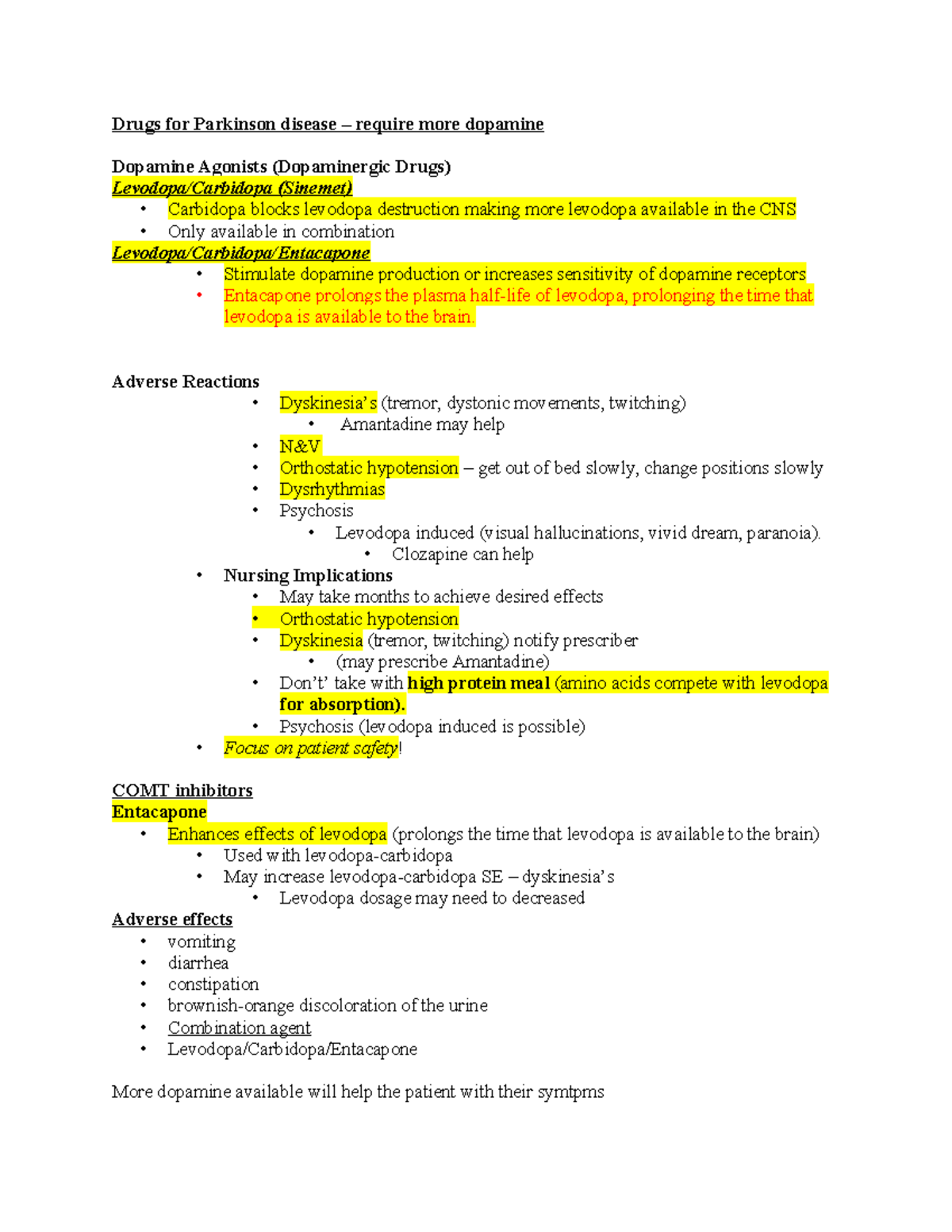 Neuro Meds - Cholinergic and Anticholinergic Slides Pharm Notes Notes ...