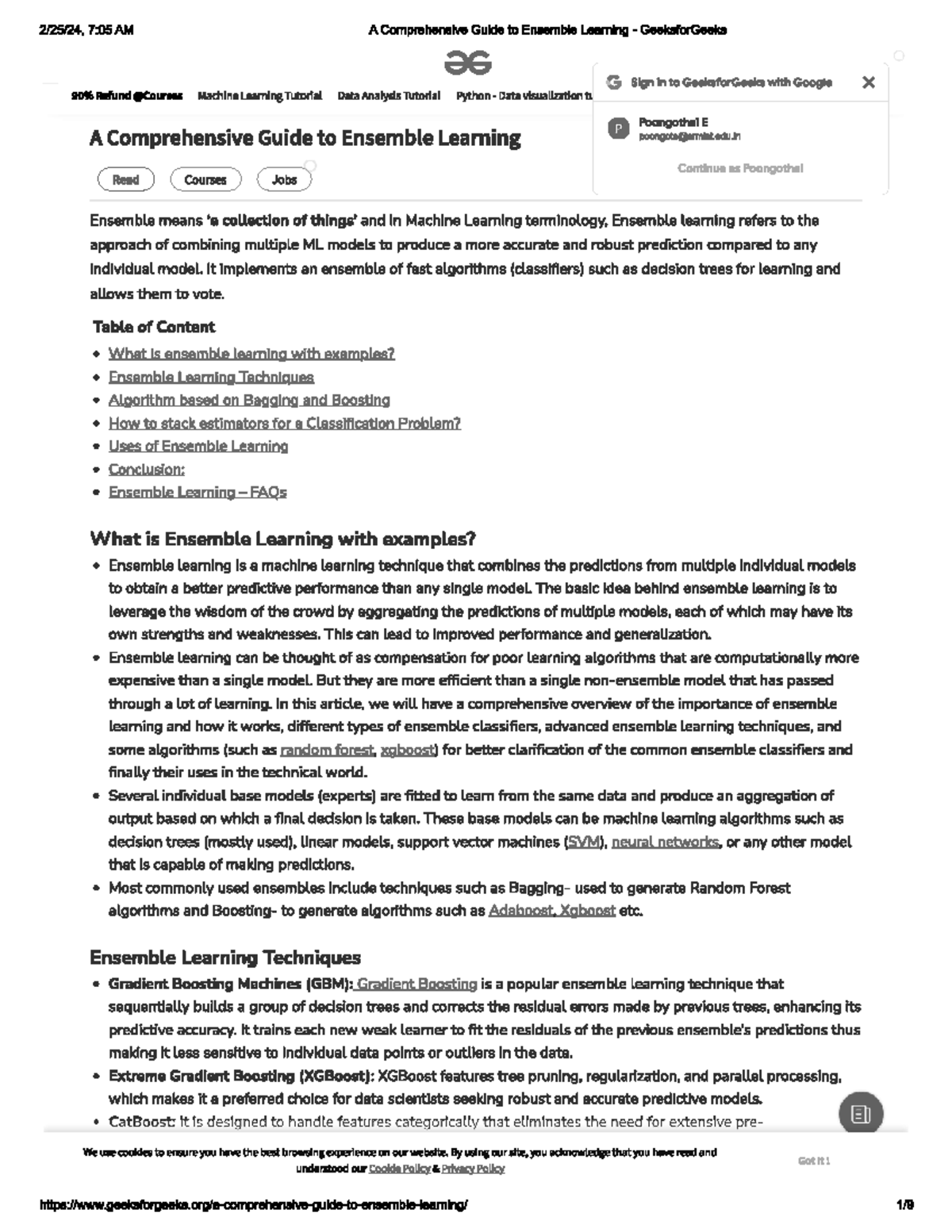 Ensemble learning - Neural network and machine learning - Studocu
