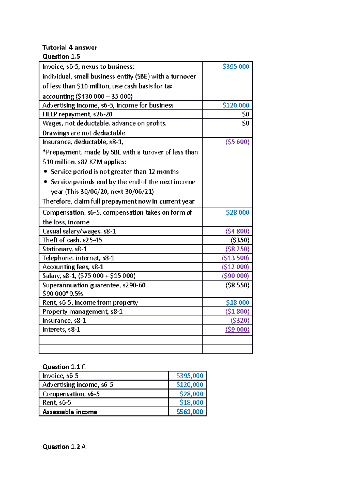 Tutorial 4 answer - Tutorial 4 answer Question 1. Invoice, s6-5, nexus ...
