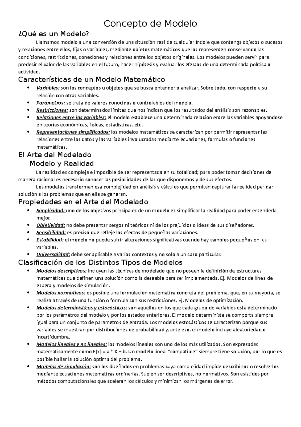 Modulo 1 - ... - Concepto de Modelo ¿Qué es un Modelo? Llamamos modelo ...
