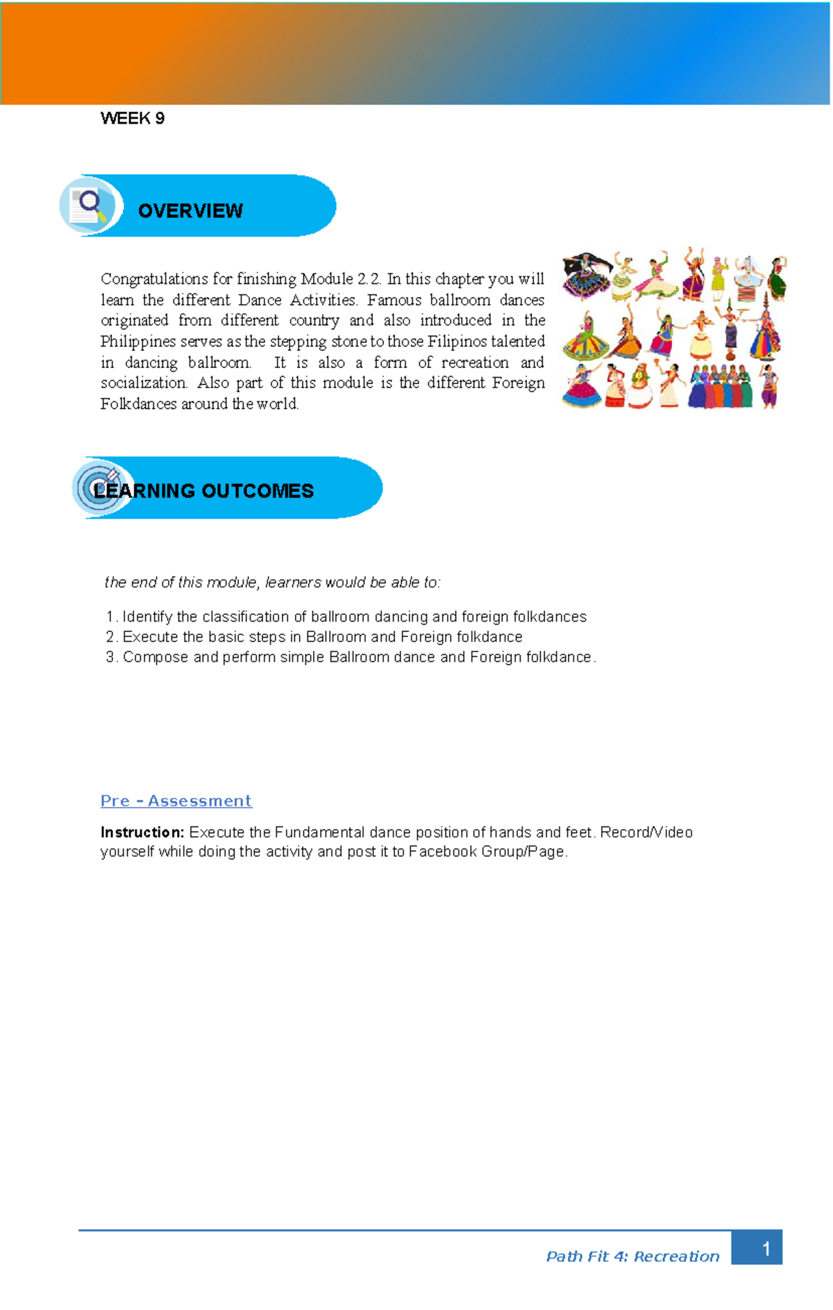 Module-3-PE 015831 - Physical Education - WEEK 9 Congratulations for ...