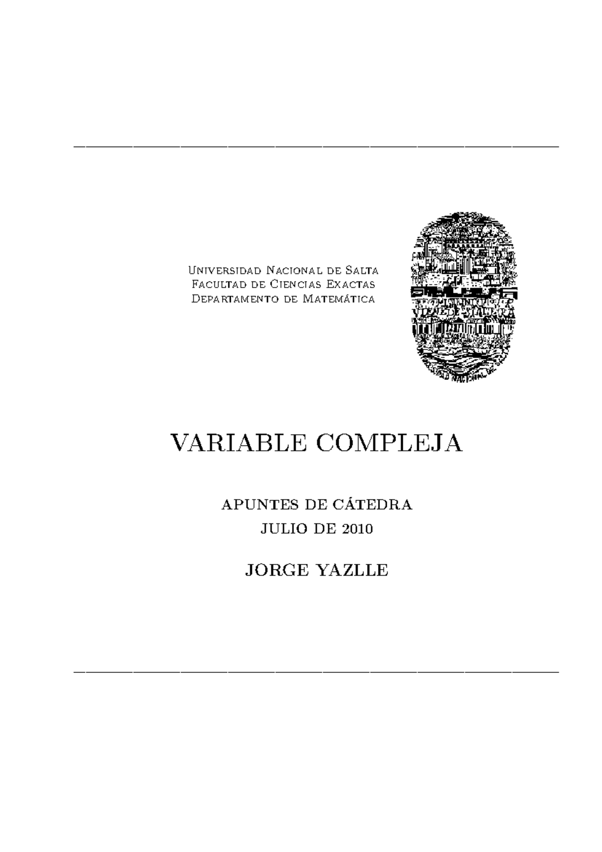 Variable Compleja Apuntes de Catedra Jor ...