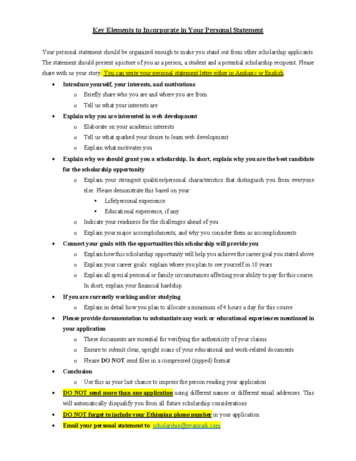 Evangadi Essay Instruction - Key Elements to Incorporate in Your ...