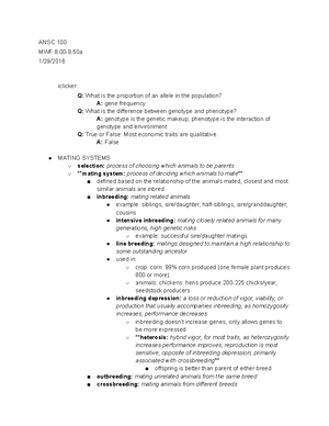 ANSC100_Lecture20 - ANSC 100 MWF 8:00-8:50a 3/21/2016 Student ...