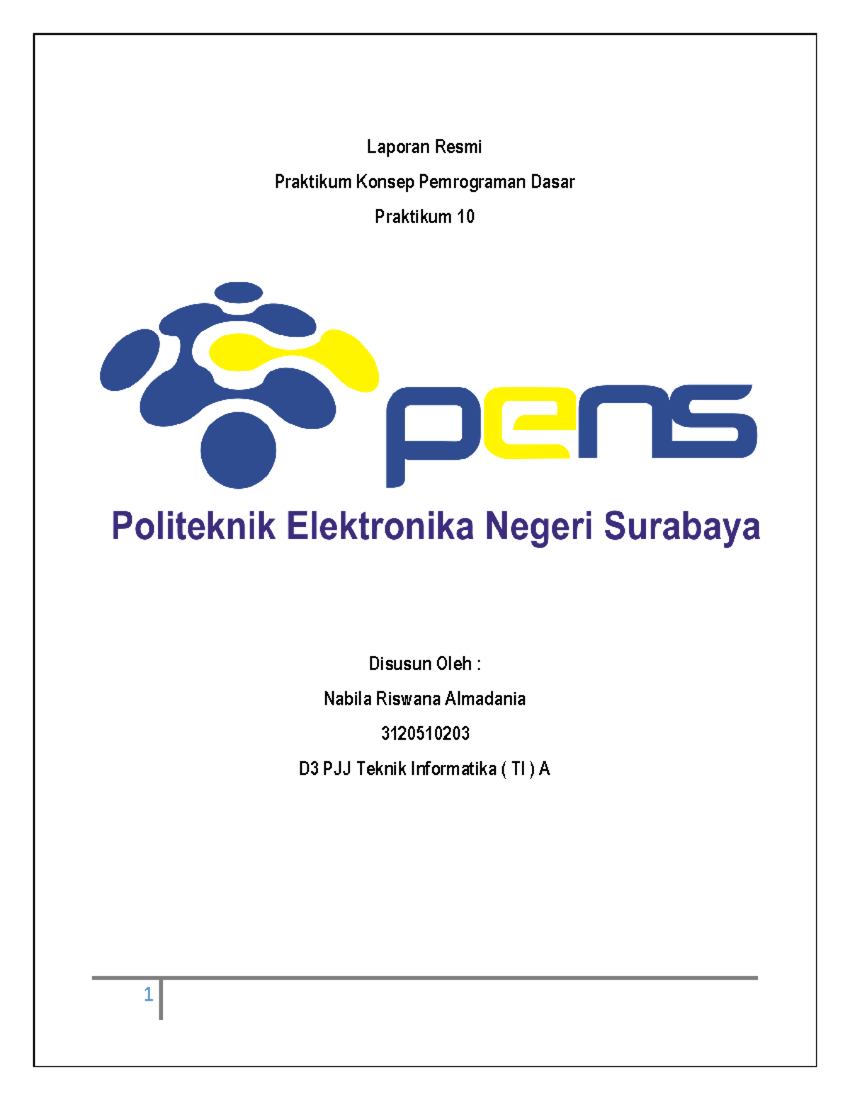 3120510203 Nabila Riswana A Praktikum 10 - Laporan Resmi Praktikum ...