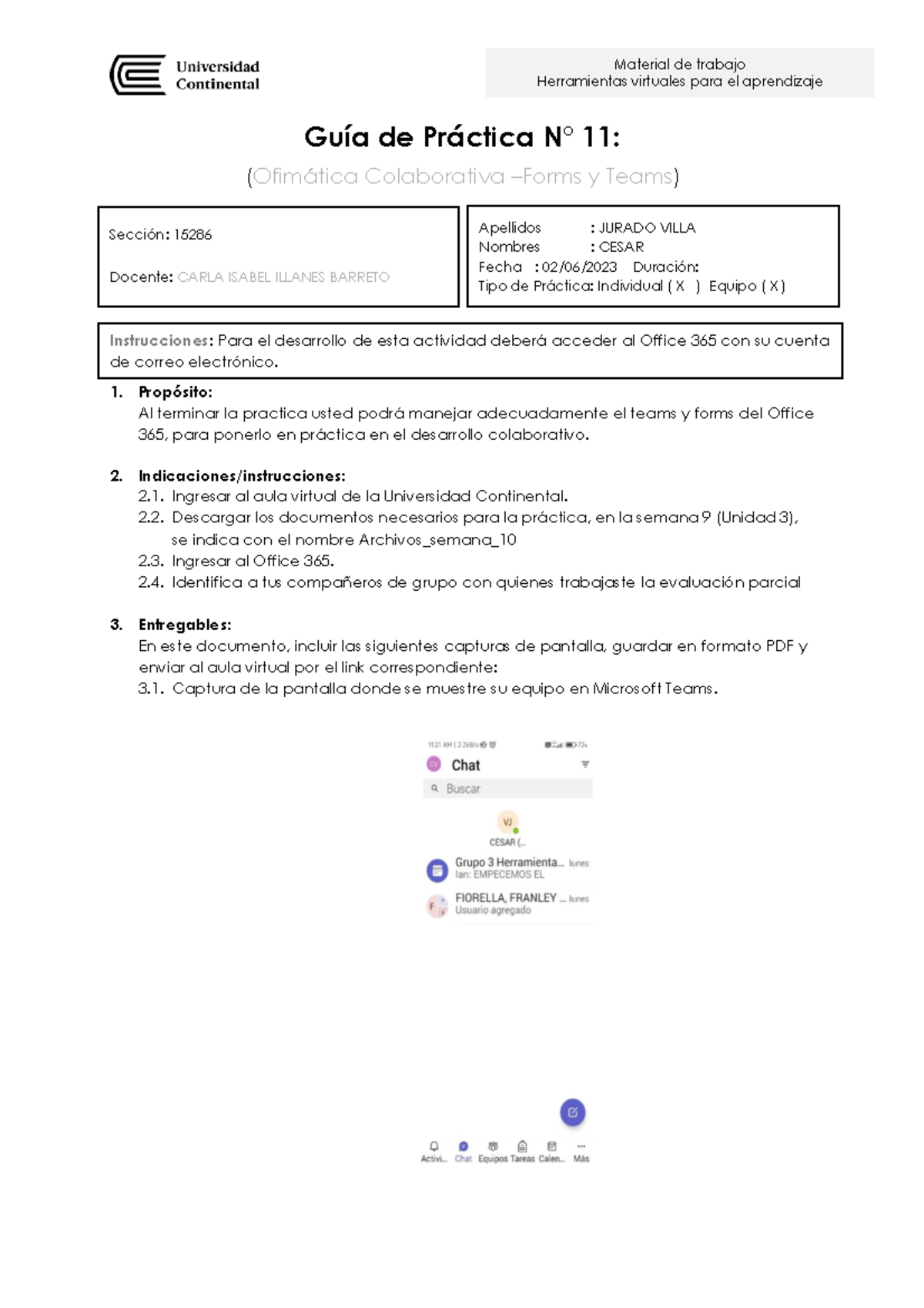 Guia 11 - Guia - Herramientas virtuales para el aprendizaje GuÌa de Pr·ctica N∞ 11: (Ofim·tica ...