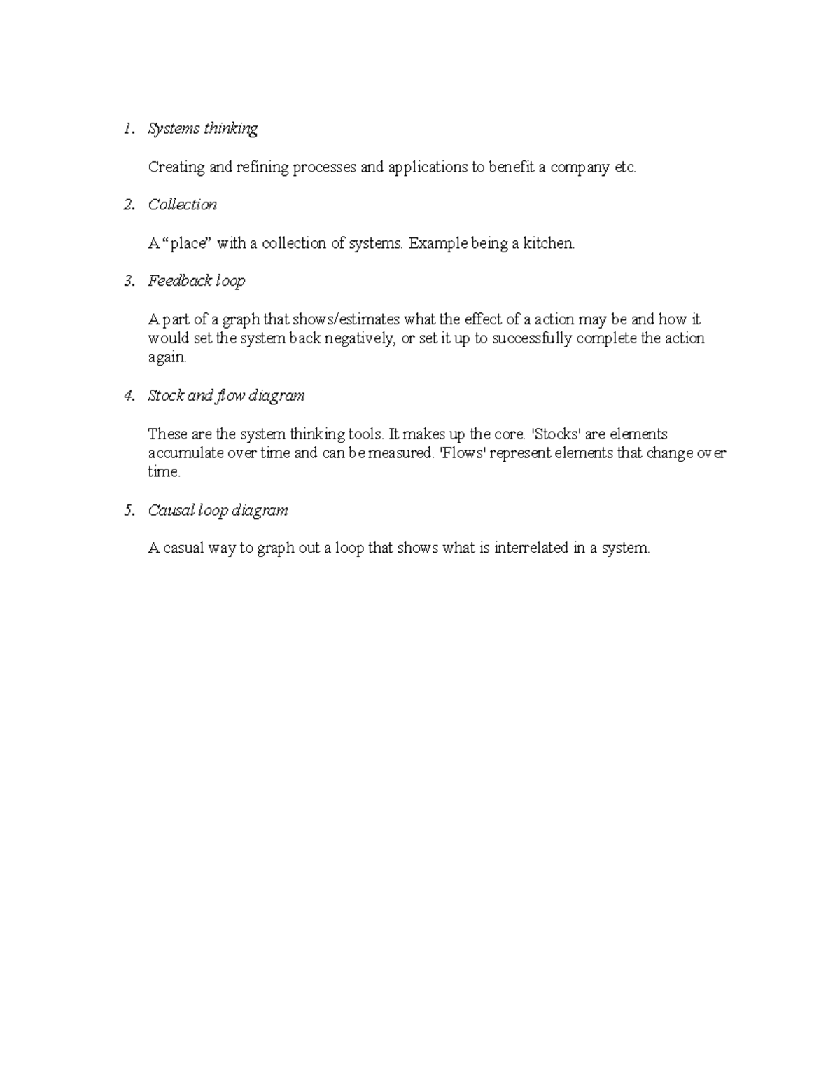 6-1 Systems Thinking Project - Systems thinking Creating and refining ...