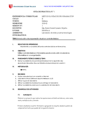 Semana 11 - Tabla de factores controlables - UNIVERSIDAD TECNOLOGICA ...